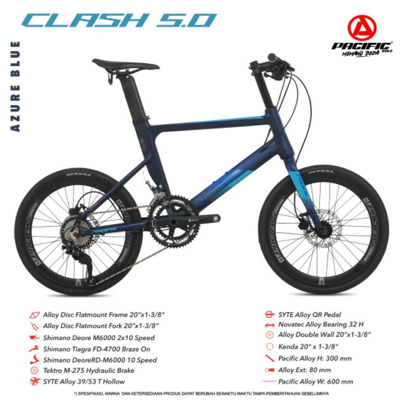 Jual Sepeda mini velo pacific clash 5.0 HD 20 inch, alloy | Shopee ...
