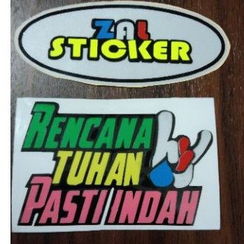Jual sticker rencana tuhan pasti indah sticker cutting | Shopee Indonesia