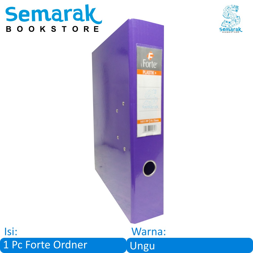 Jual Forte Plastik F4 Map Ordner 75 mm - Ungu | Shopee Indonesia