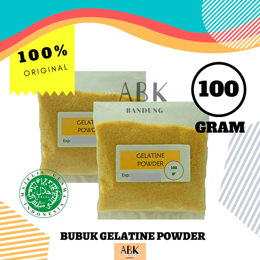 Jual GELATIN BUBUK HALAL 100GR | GELATINE POWDER 100GR | GELATIN BLOOM ...