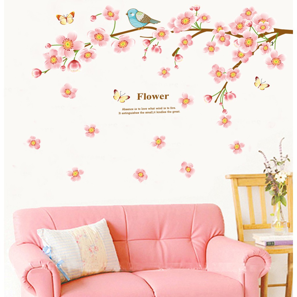 Jual RELIZA Wall Sticker / Stiker Dinding Bunga Sakura Flower Bird ...
