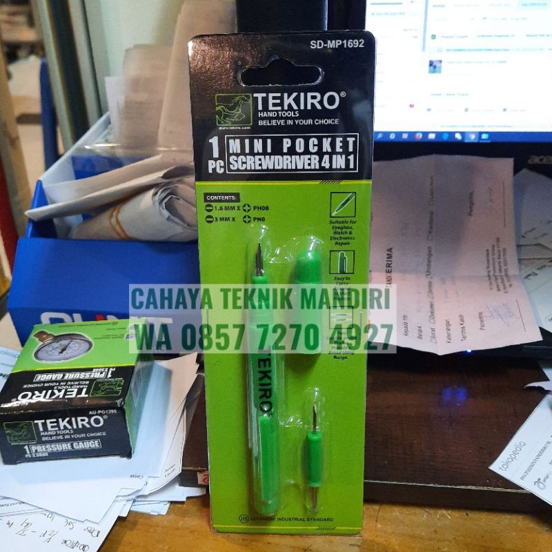 Jual Obeng kecil set 4 in 1 TEKIRO SD-MP1692 mini pocket screwdriver ...