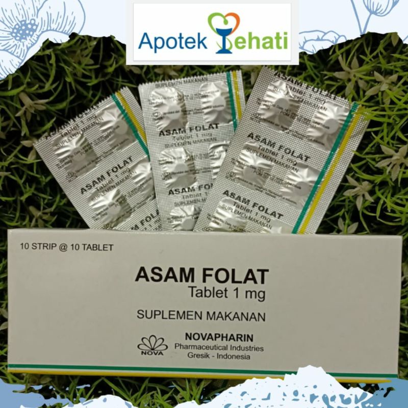 Jual Folic Acid / Asam Folat 1 mg per Strip isi 10 Tablet Suplemen ...