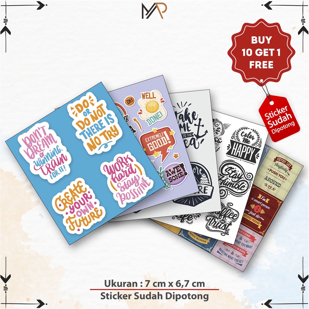 Jual [Quote Series] MINI Sticker Aesthetic Kata-Kata | Sticker Kata ...