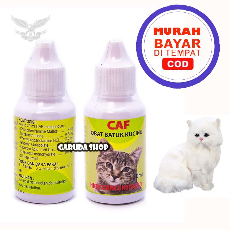 Jual AMPUH FLU CAF OBAT BATUK KUCING SAKIT PERNAFASAN PILEK 30 ML ...