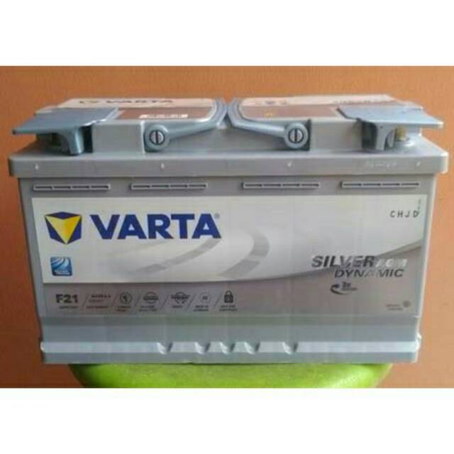 Jual aki varta f21 silver dynamic agm L4 580901 cca 800 12v 80ah yuasa ...