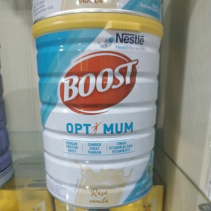 Jual BOOST OPTIMUM 800gr Rasa Vanila - Nestle Boost Optimum | Shopee ...