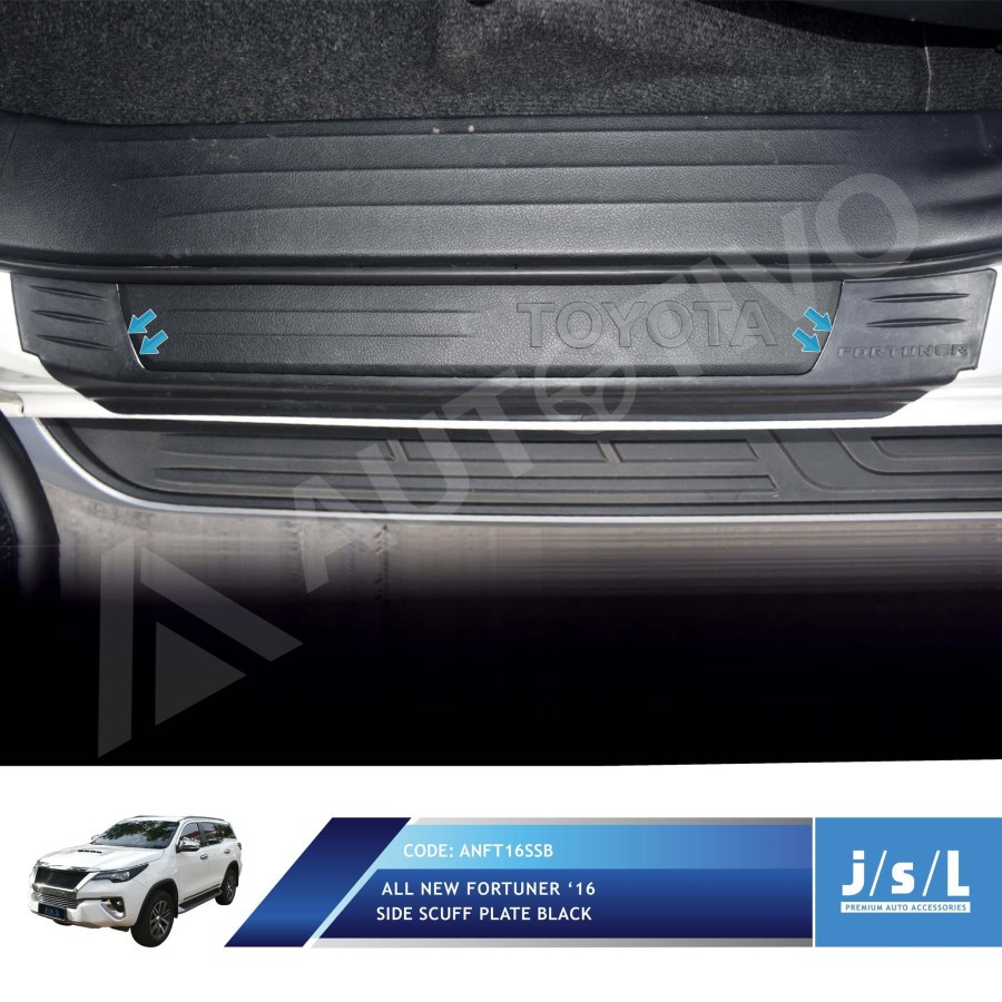 Jual All New Fortuner SillPlate Samping JSL/Side Scuff Plate Black ...