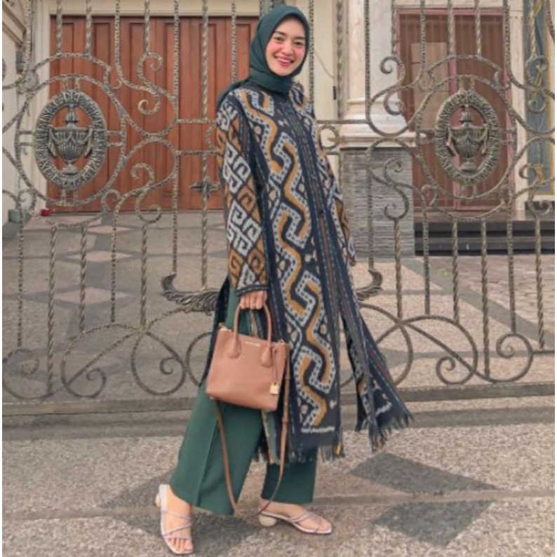 Jual Baju tenun - Outer tenun - Outer kancing depan - outer etnik ...