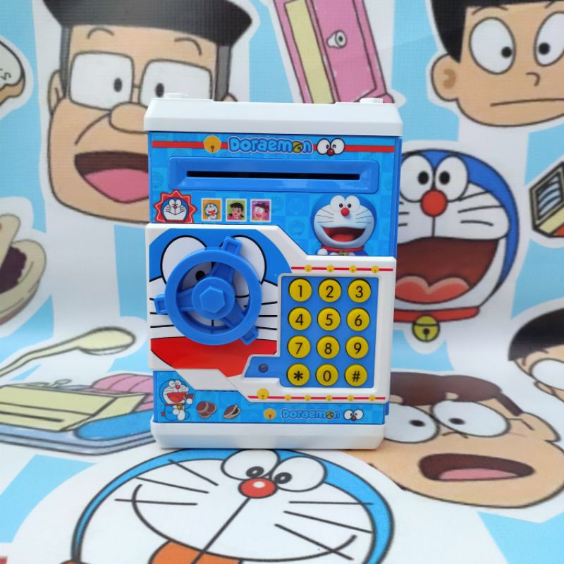 Jual Brankas Doraemon | Celengan Coin Doraemon | Celengan Uang Kertas Doraemon | ATM Doraemon ...