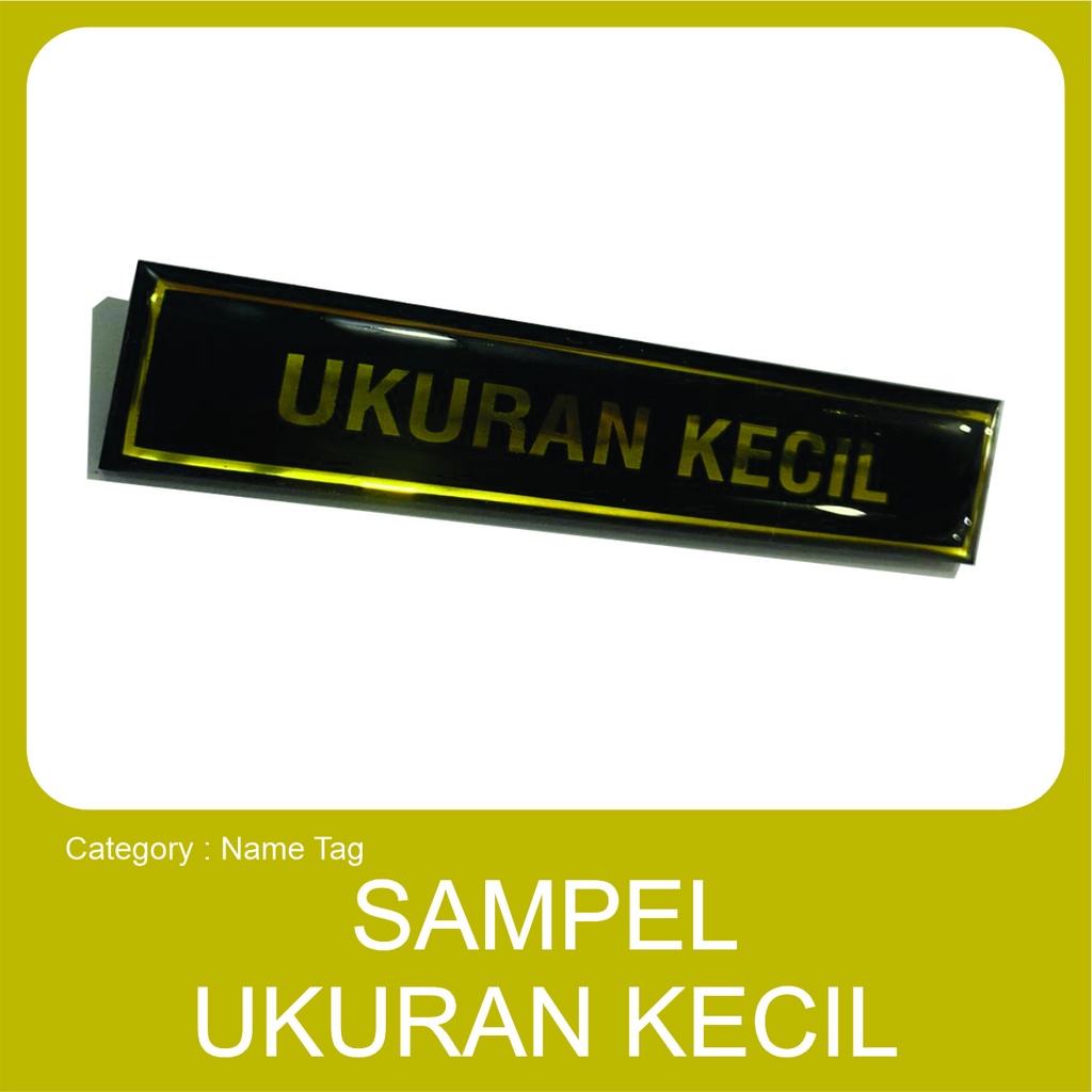 Jual Name Tag Akrilik Keren Cetak Custom, Cocok untuk Seragam Sampel ...
