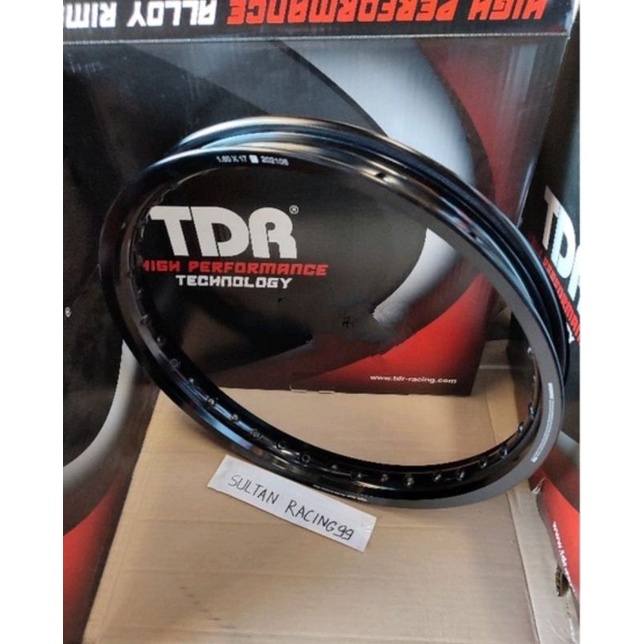 Jual Velg TDR W Shape Ring 17 x 140 160 185 Hitam Glossy Black Silver ...
