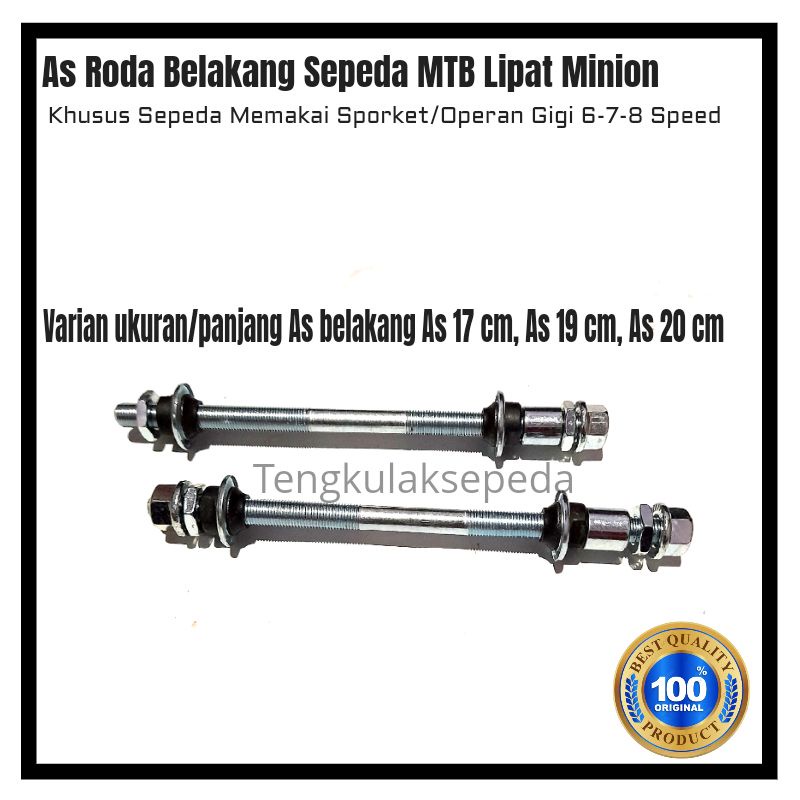 Jual As Roda Belakang Sepeda Gunung, Mtb, Lipat, Minion As Untuk ...