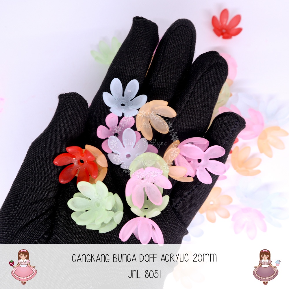 Jual Code 8051 manik plastik acrylic Cangkang bunga dop doff 20mm per ...