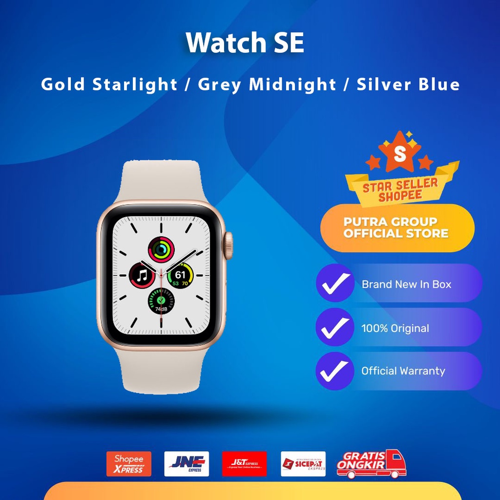 Jual Watch SE 40mm 44mm 2020 Gold Starlight / Grey Midnight / Silver ...