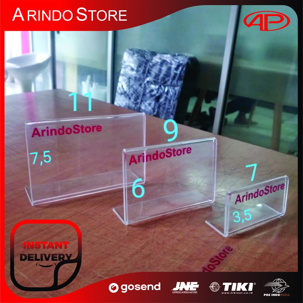 Jual Acrylic Tempat Harga / Papan Nama Meja / Acrylic Meja Ukuran 7 ...