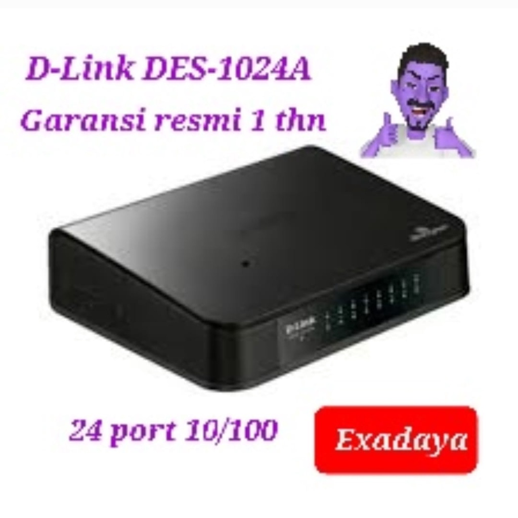 Jual D-Link DES-1024A , 24-port 10/100 mbps Unmanaged Desktop Switch ...