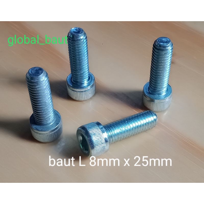 Jual baut L 8mm x 25mm kunci L 6mm | Shopee Indonesia