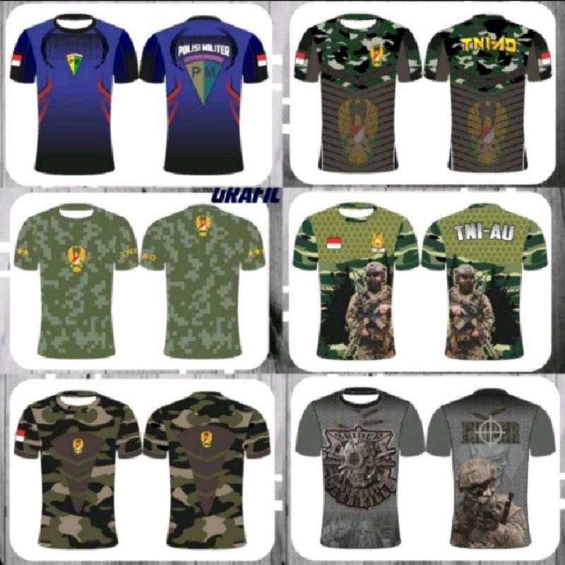 Jual JERSEY TNI KAOS PRIA DEWASA LORENG TNI AD TNI AU TNI AL POLICE MILITER | Shopee Indonesia