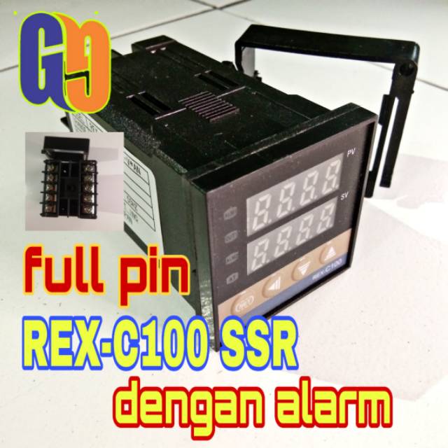 Jual REX C100 SSR Output PID Digital Temperature Controller full pin with alarm | Shopee Indonesia