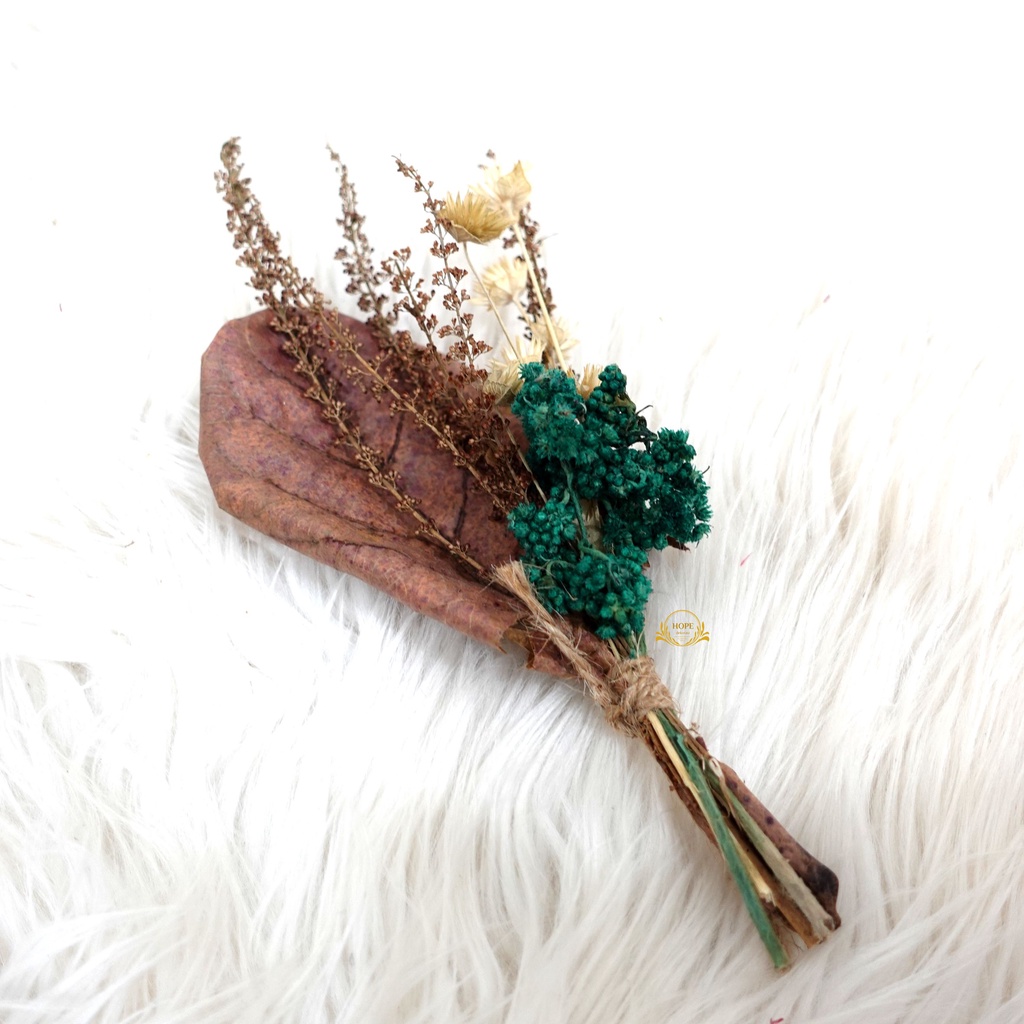 Jual Buket Bunga Kering Rangkai Daun Ketapang Hiasan Seserahan Gift ...