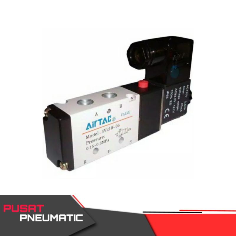 Jual Solenoid valve 4v210 06 Airtac 220v ac / 24 v dc | Shopee Indonesia