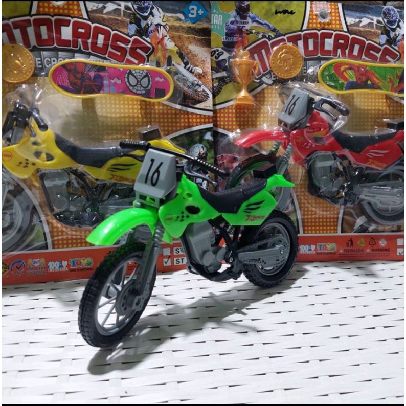 Jual motor cross motor trail mainan anak motor trail dengan aksesoris ...