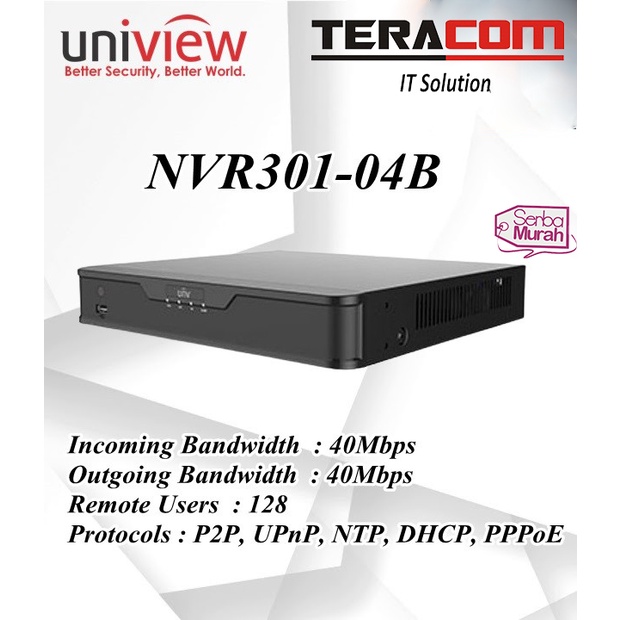 Jual NVR UNV 4CH NVR301-04B / UNIVIEW 4 CHANNEL 2MP 1080P | Shopee ... Jual NVR UNV 4CH NVR301-04B / UNIVIEW 4 CHANNEL 2MP 1080P | Shopee ...