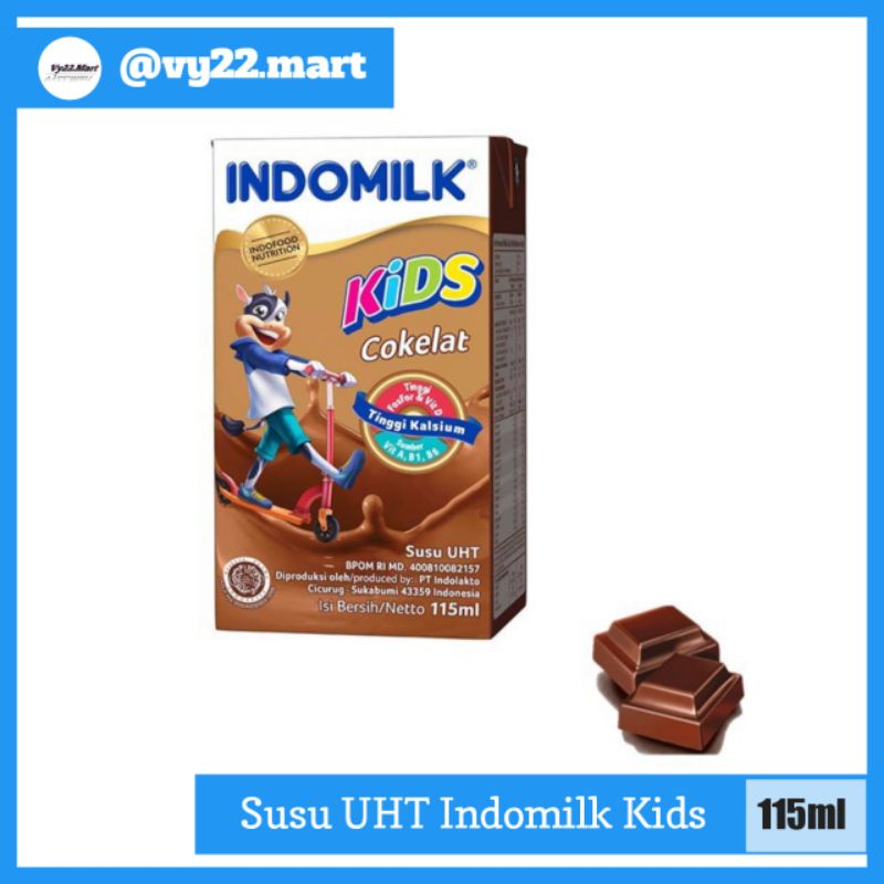 Jual Susu Indomilk Kotak Kids Susu UHT Rasa Cokelat / Stroberi 115ML | Shopee Indonesia