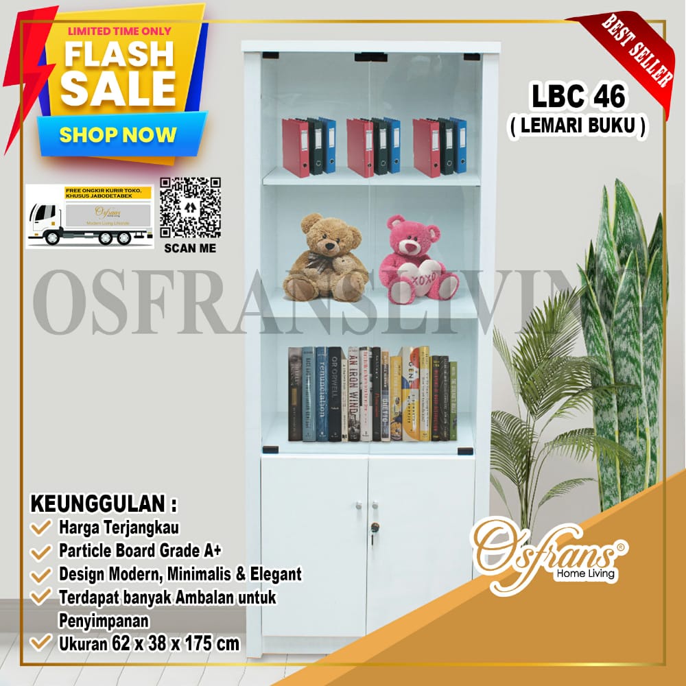 Jual KHUSUS INSTANT CARGO EXPEDISI LBC 46 LBC46 Lemari Buku Pajangan Lemari Kantor Lemari Arsip ...