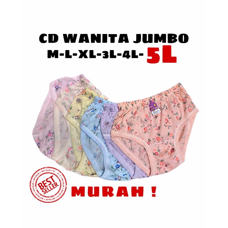 Jual CD Celana Dalam Wanita Jumbo Bigsize Katun Adem Kancut Wanita ...