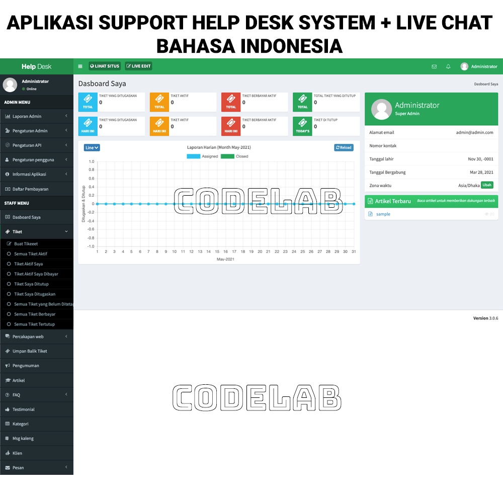 Jual Source Aplikasi Support System Atau Tiket Support Help Desk PHP ...