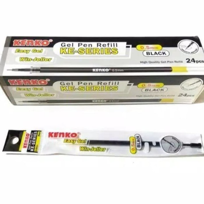 Jual Refill Pulpen KENKO Easy Gel / KE-Series 0.5mm - Hitam | Shopee Indonesia