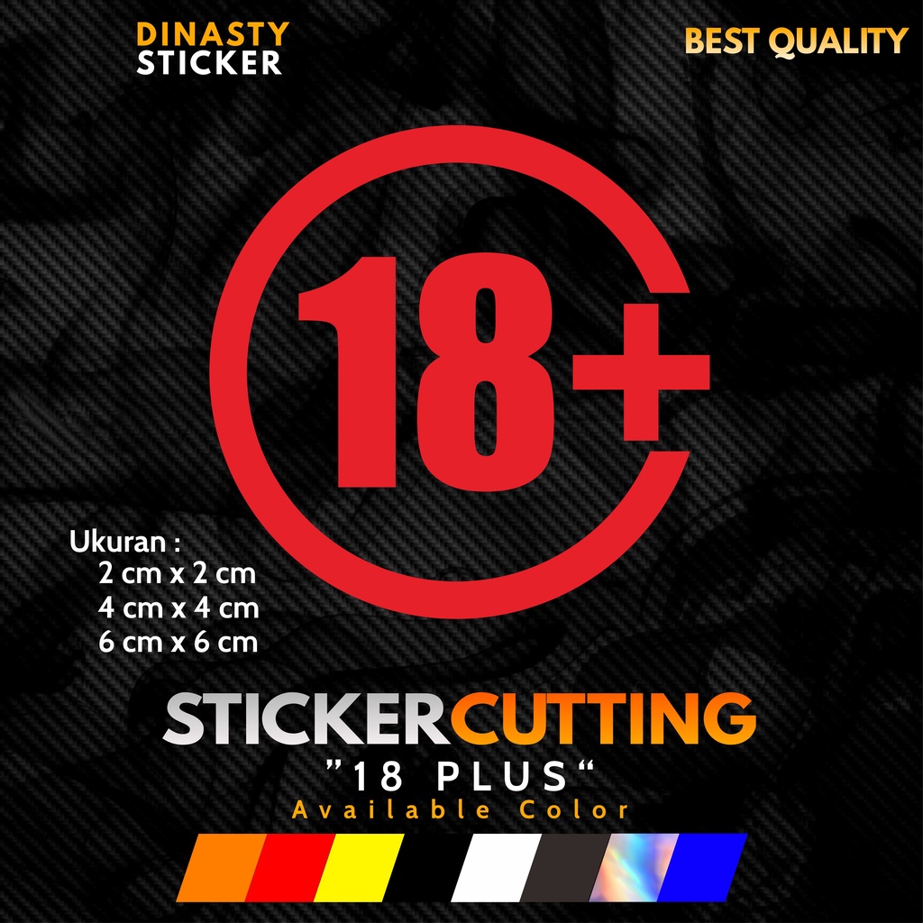 Jual STICKER STIKER CUTTING LOGO 18 + 18 PLUS | Shopee Indonesia