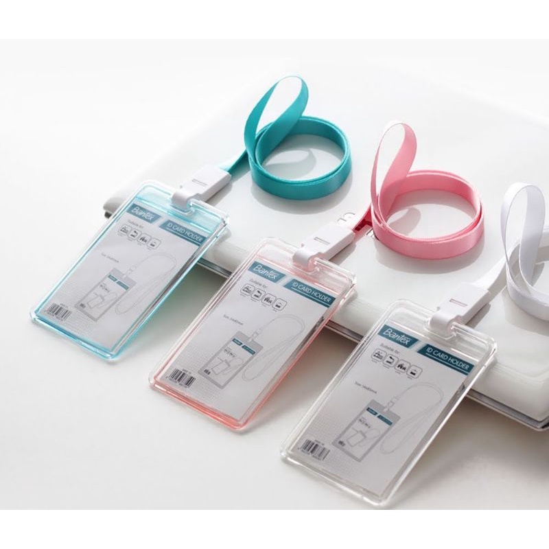 Jual Bantex ID Card | Name Tag Transparant Lanyard Potrait | Shopee ...