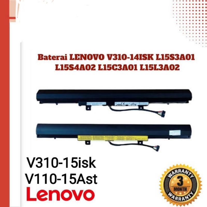 Jual Baterai Lenovo Ideapad V310-15ISK V310-14ISK V110-15AST L15L3A02 ...