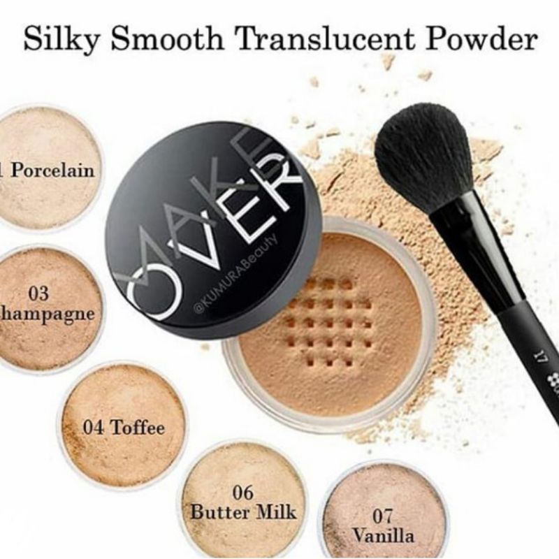 Jual Bedak Tabur Make Over Silky Smooth Translucent Powder | Shopee ...