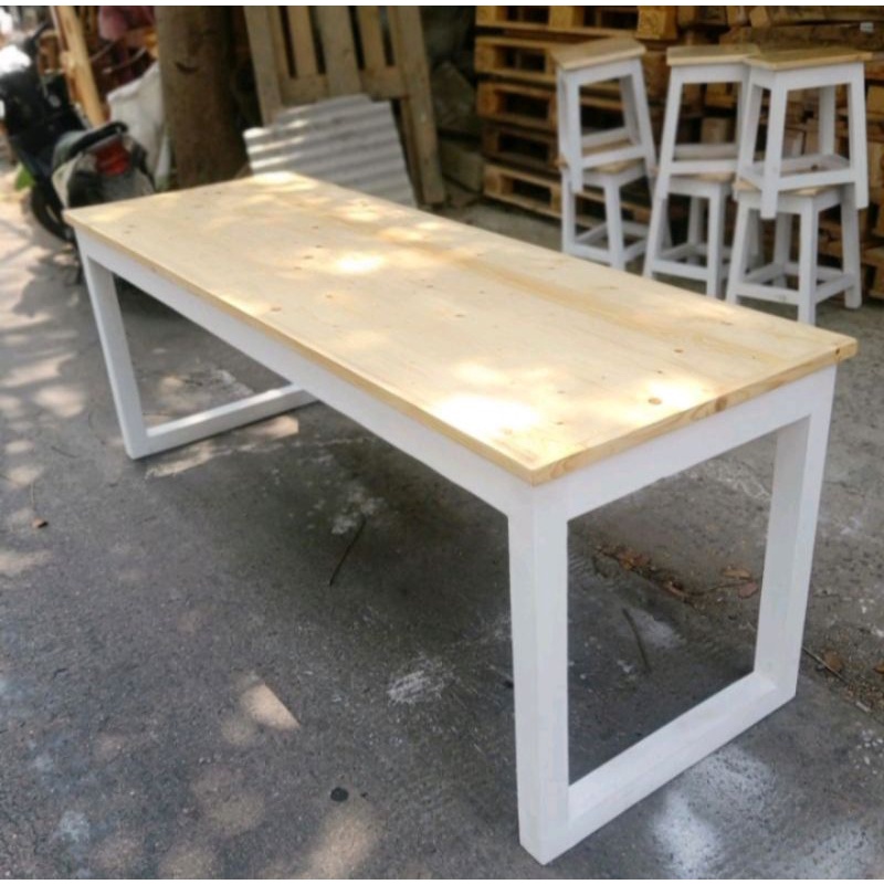 Jual meja makan meja cafe resto ukuran panjng | Shopee Indonesia