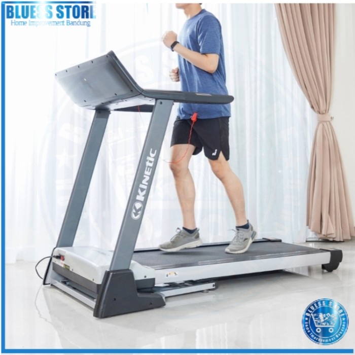 Jual Kinetic Motorized Treadmill 1.5hp 15p Hitam Abu Treadmill Listrik ...