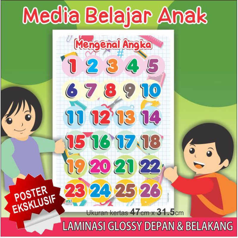 Jual Poster Belajar Angka | Shopee Indonesia