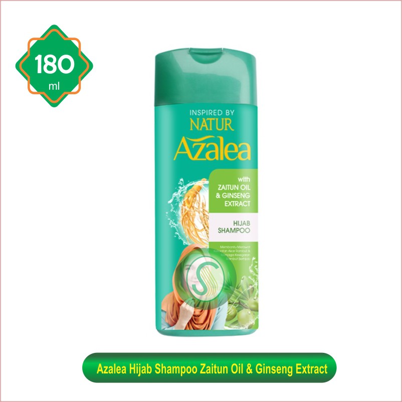 Jual Azalea Hijab Shampoo Zaitun Oil & Ginseng Extract 180 ml | Shopee ...