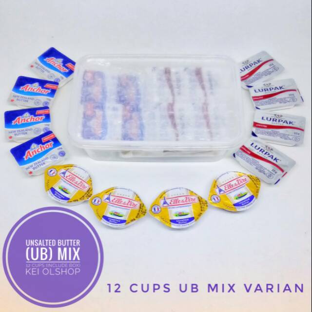 Jual Unsalted Butter (UB) Mix Varian 12 cups | Shopee Indonesia