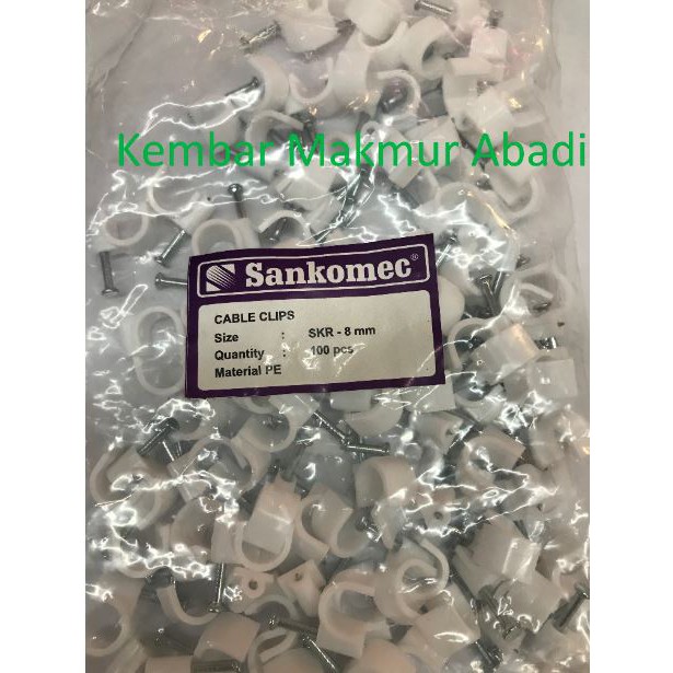 Jual Klem Kabel 8mm Putih - Kabel Klem 8mm - Paku Klem Beton 8mm ...