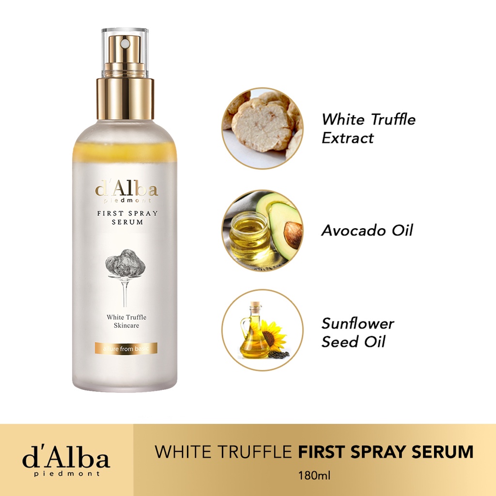 Jual D'ALBA White Truffle First Spray Serum 180ml | Shopee Indonesia