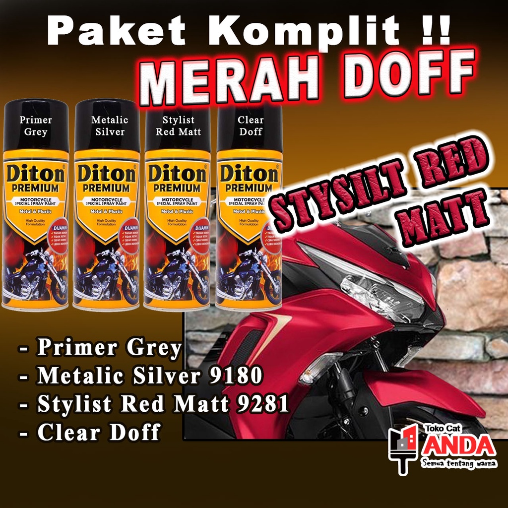Jual Paket KOMPLIT DITON PREMIUM MERAH DOFF SCOOPY PCX TERMURAH ...