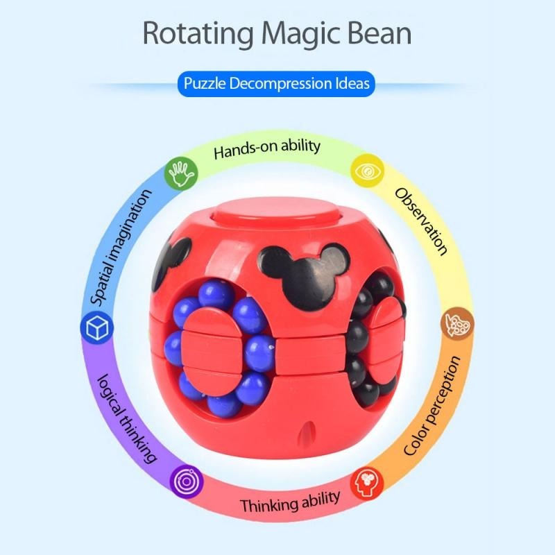 Jual Sulap Cube Spinner Mainan Puzzle Rotating Magic Bean Anak | Shopee ...