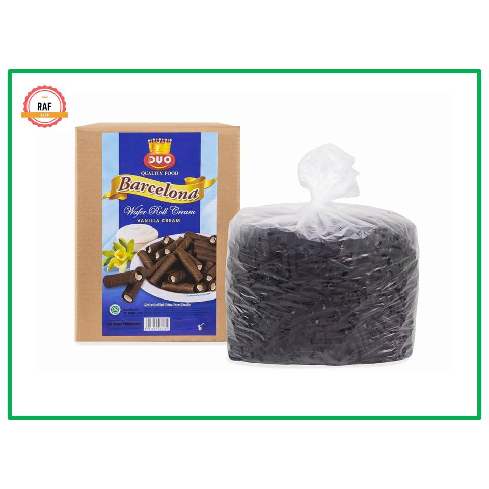 Jual Kue Astor Murah Wafer Roll Barcelona Dus isi 4 Kg Rasa Kream ...