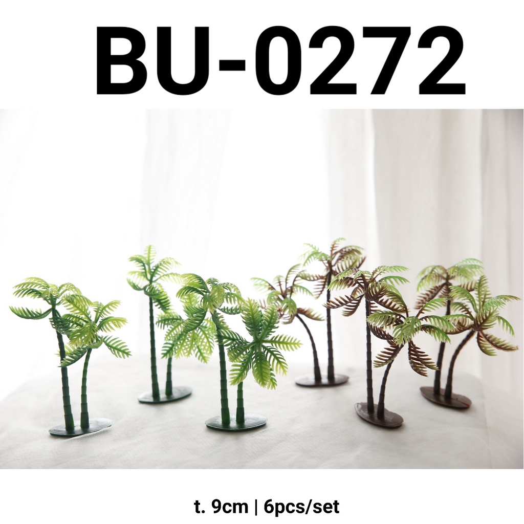 Jual BU-0272 Topper hiasan kue tart cake pohon kelapa pantai taman ...