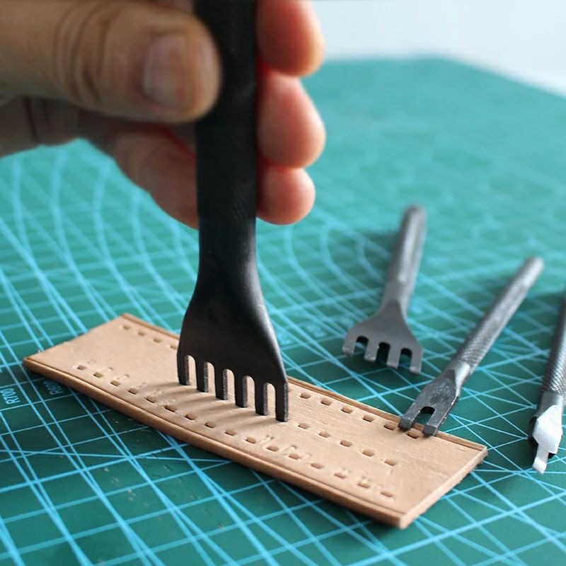 Jual 4/6pcs DIY Alat Kerajinan Kulit Leather Craft Hole Punches ...