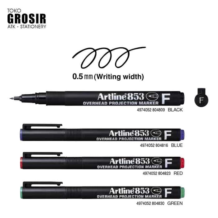 Jual Spidol Overhead Projector Marker OHP Artline EK-853 | Shopee Indonesia